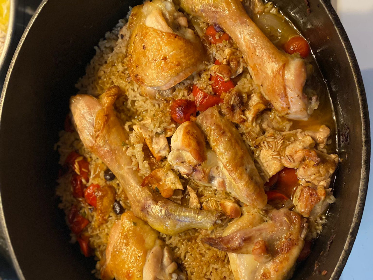 One-Pan Chicken with Rice, Black Beans, and Avocado – Nourished Communities